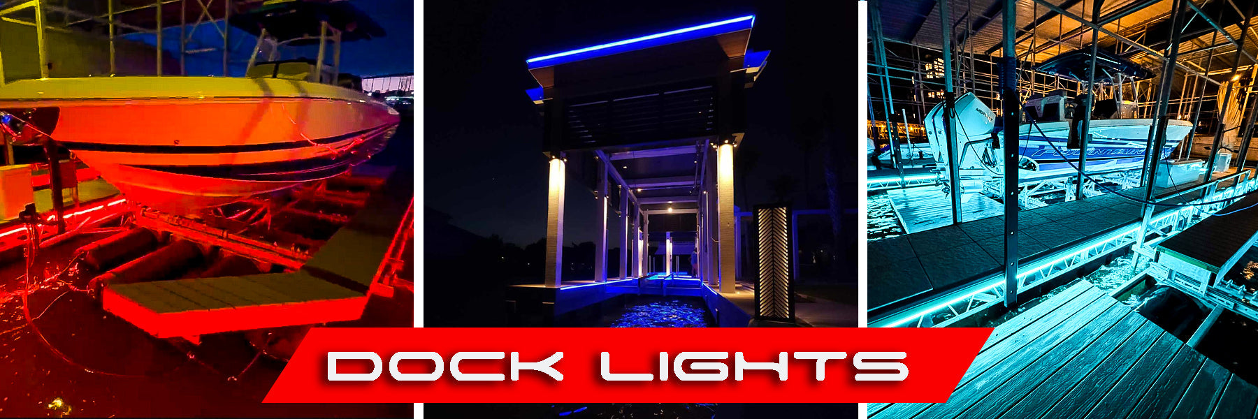 Plashlights Custom LED Dock Lights | Waterproof