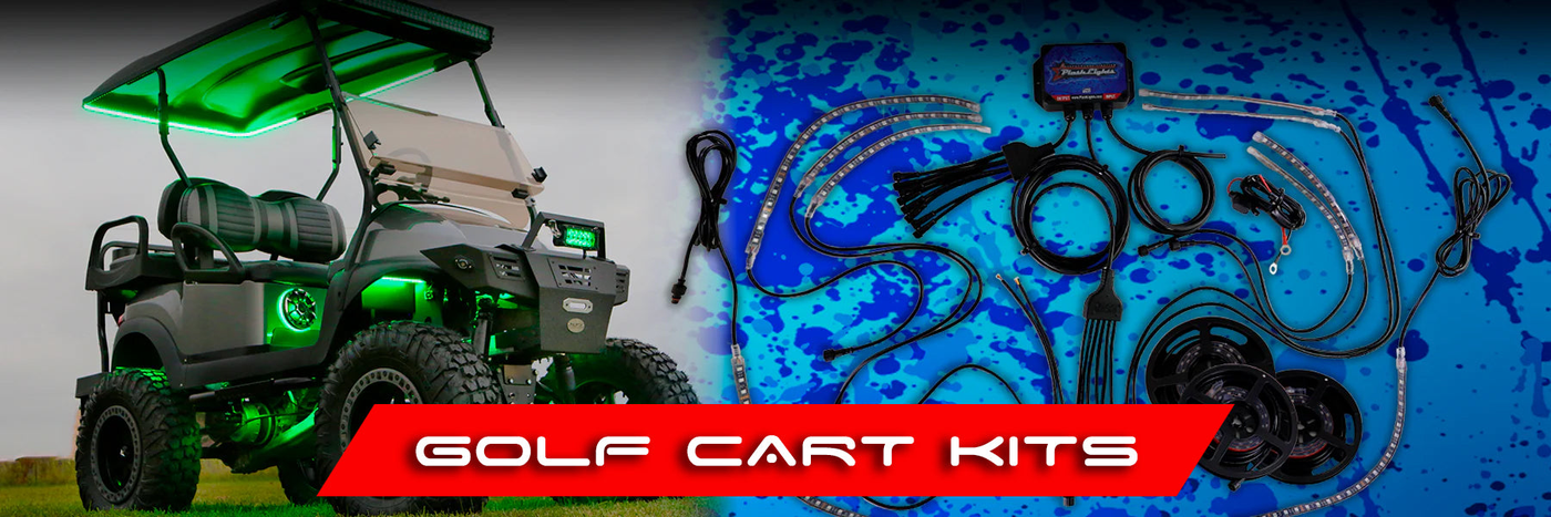 Golf Cart LED Light Kits | Under Carriage & Roof | Plash