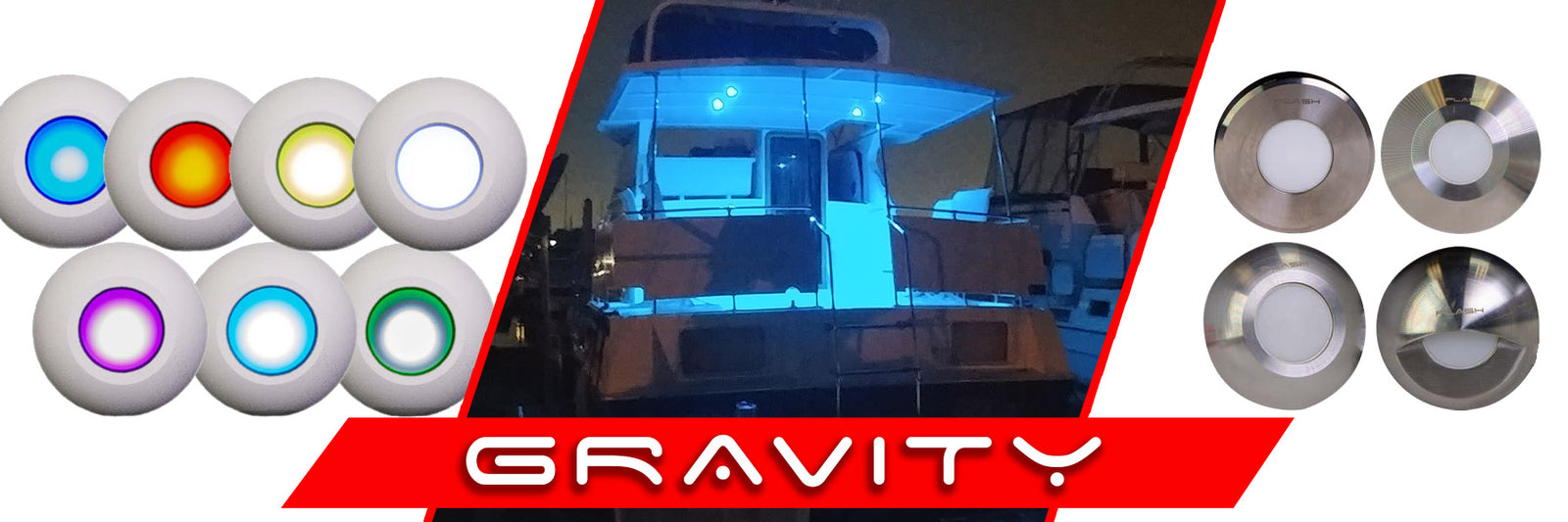 Gravity Marine LED Courtesy Lights | IP68 Waterproof | Plash