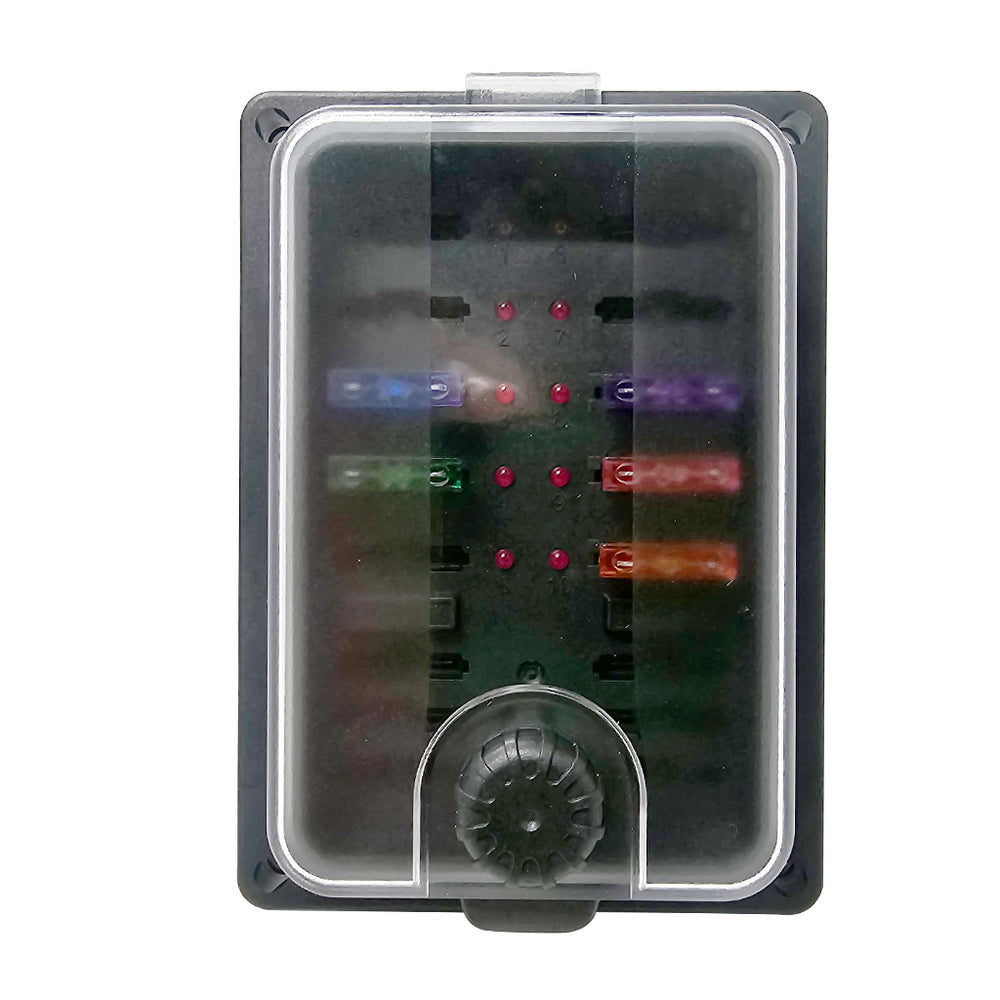 10 Way Marine-Auto Fuse Box | Waterproof | LED Indicator