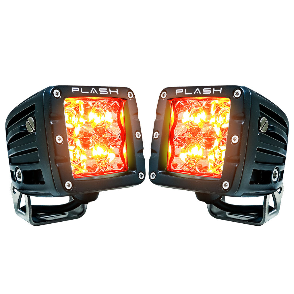 12W Amber CREE LED Cube Lights - Amber | PlashLights