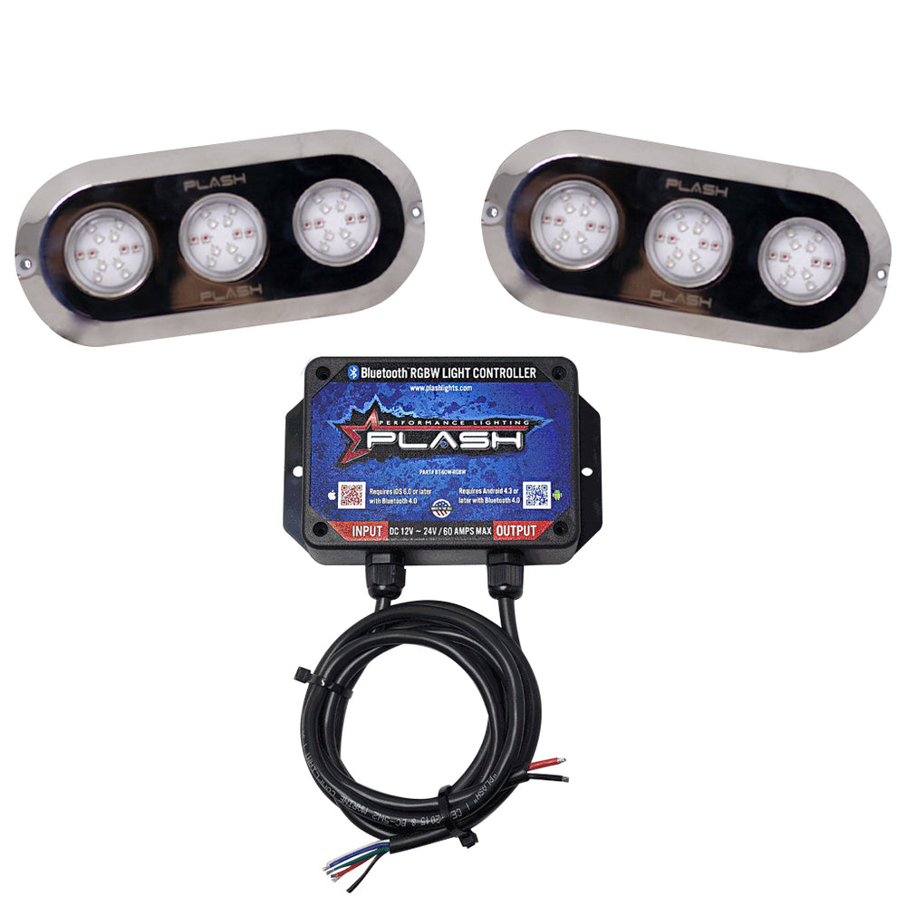 Marine Transom Lights | Color Changing RGB | Stainless Steel