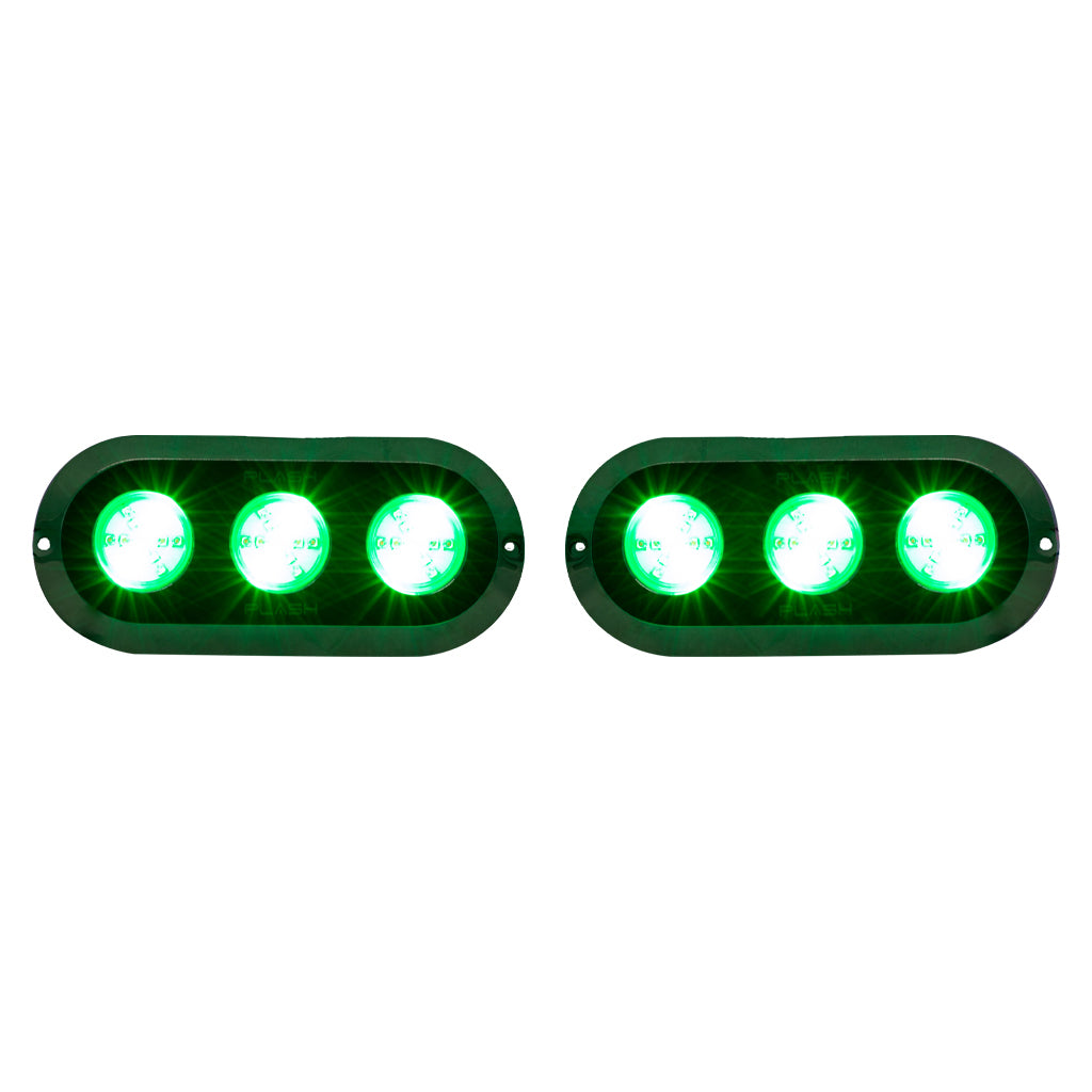 Plash | Marine Underwater Transom Lights | Green | 316 Steel
