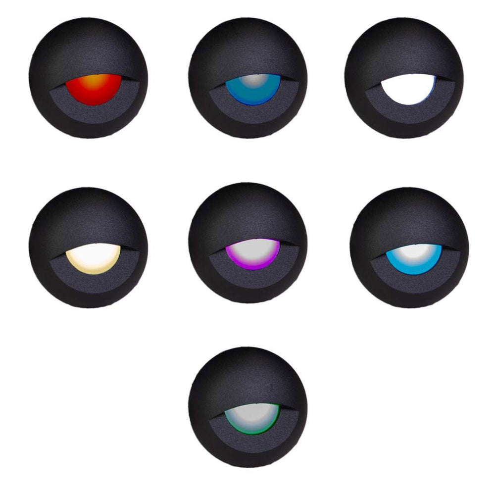 Gravity Surface Mounted LED Deck Light - Black Housing - RGB