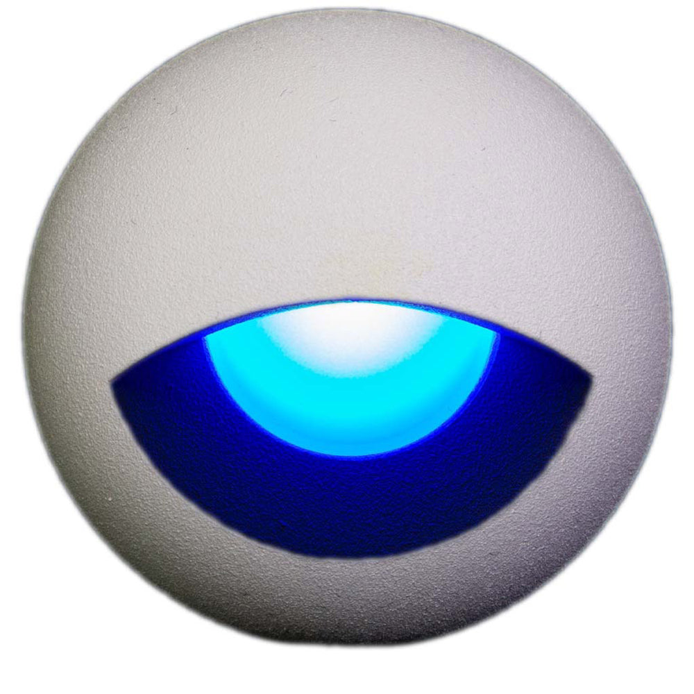 Gravity Surface Mounted LED Deck Light-White Housing-Blue