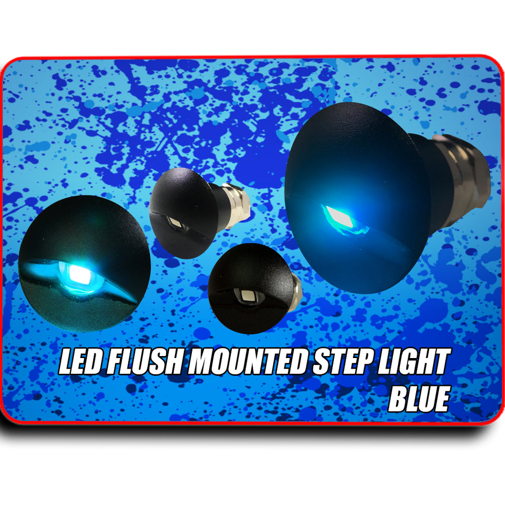 Flush Mounted LED Step Light | Accent Light | Black | Plash