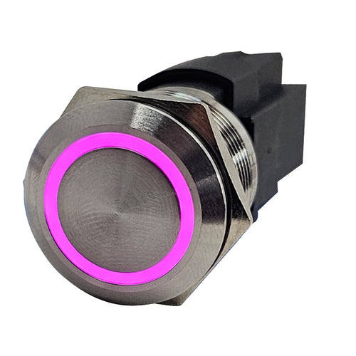 Marine Push Button Switch - RGB - 10A - Stainless Steel