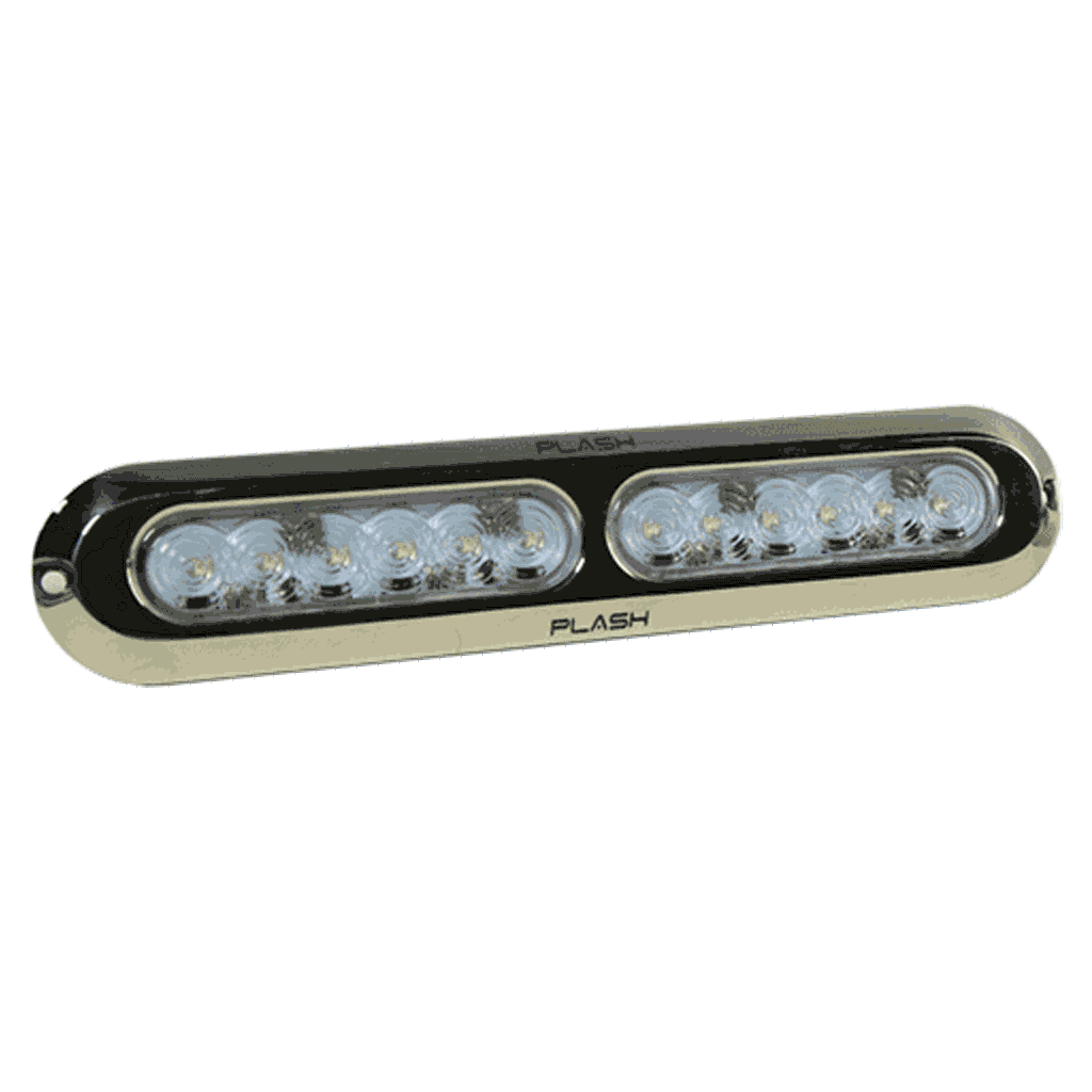 PlashLights Marine Transom Lights | Blue | 316L Stainless Steel