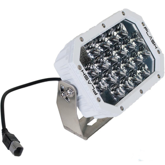 Marine LED Search Light | High Output-White Housing | Plash