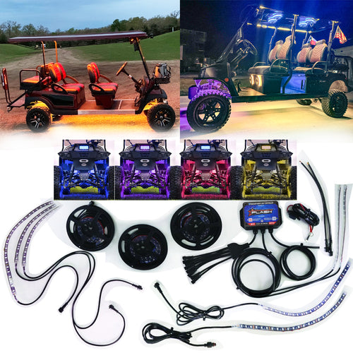 PLASH Ultimate Golf Cart Kit | Color Changing LED's | LIMO