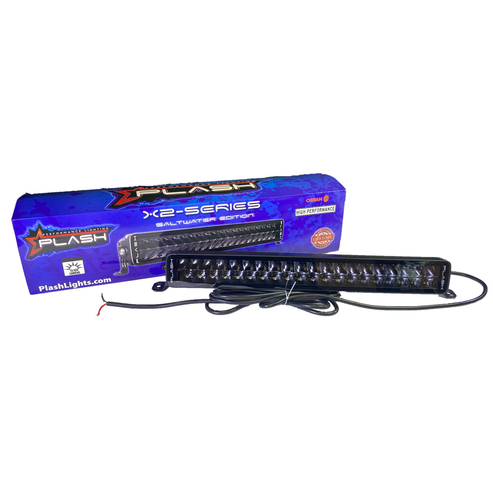 Black X2-Series 20” Double Row LED Light Bar – Marine & Off-Road