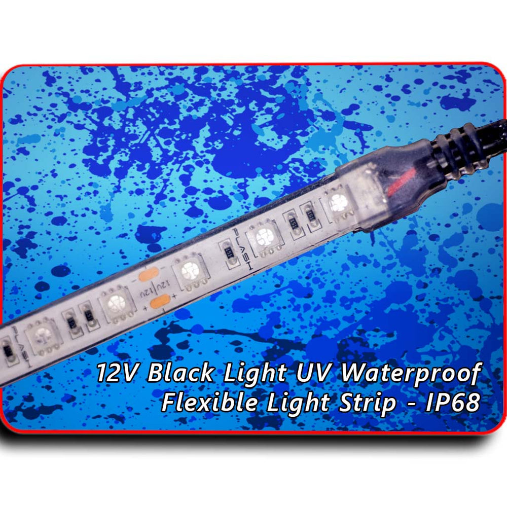 UV Waterproof Flexible Light Strip | Black-Light | Plash