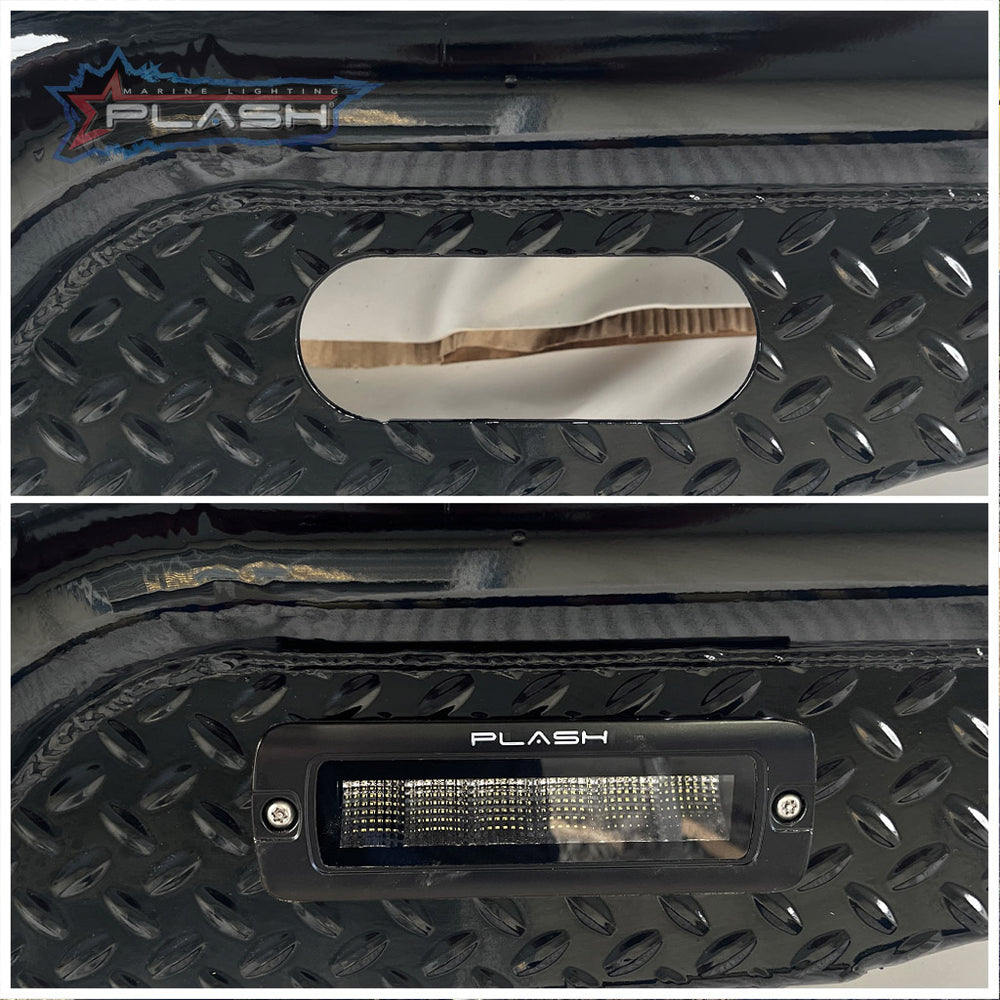 6" Flush Mounted LED Reverse Light | Black Housing | Plash