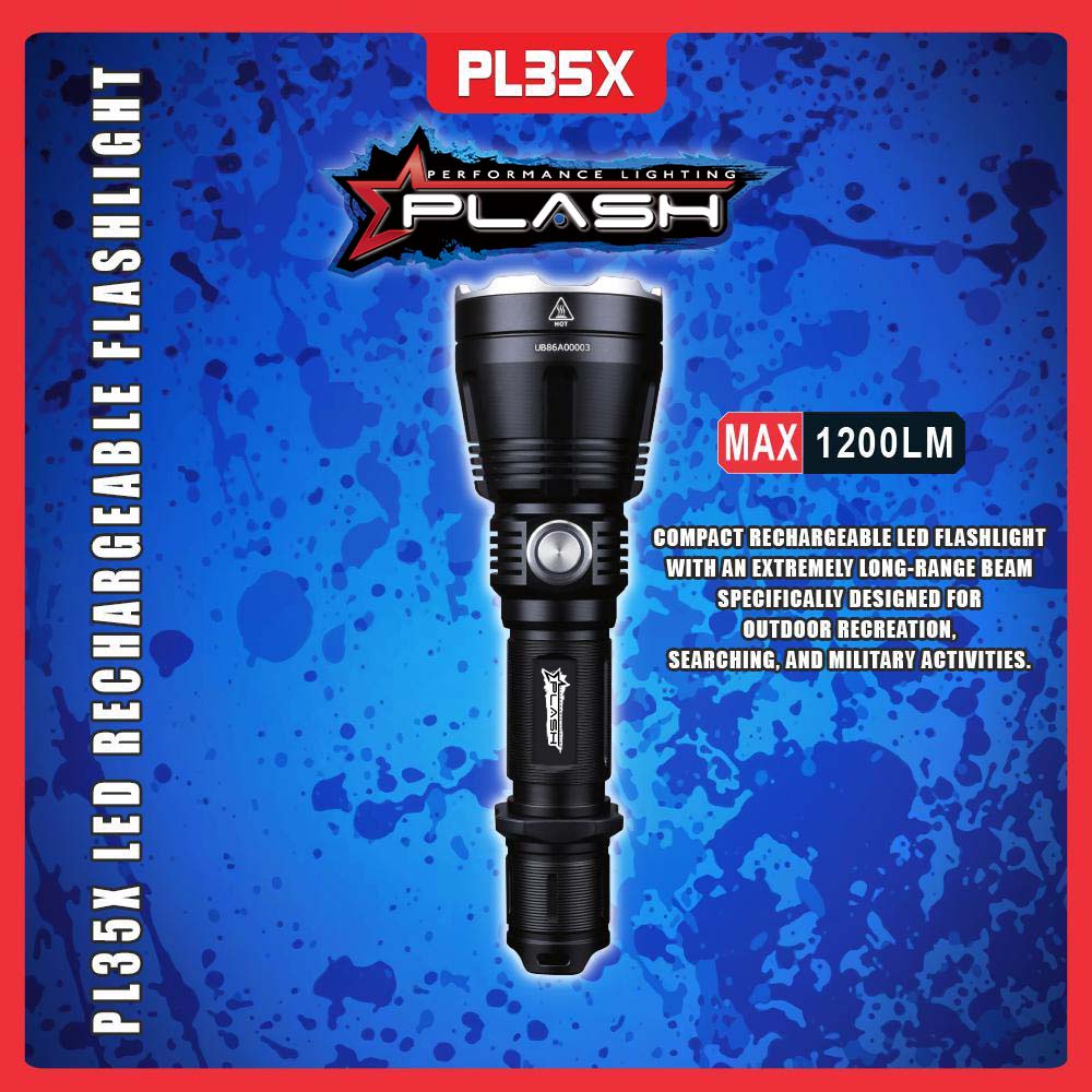 PL35X Long-Range LED Flashlight | High-Power | Plash