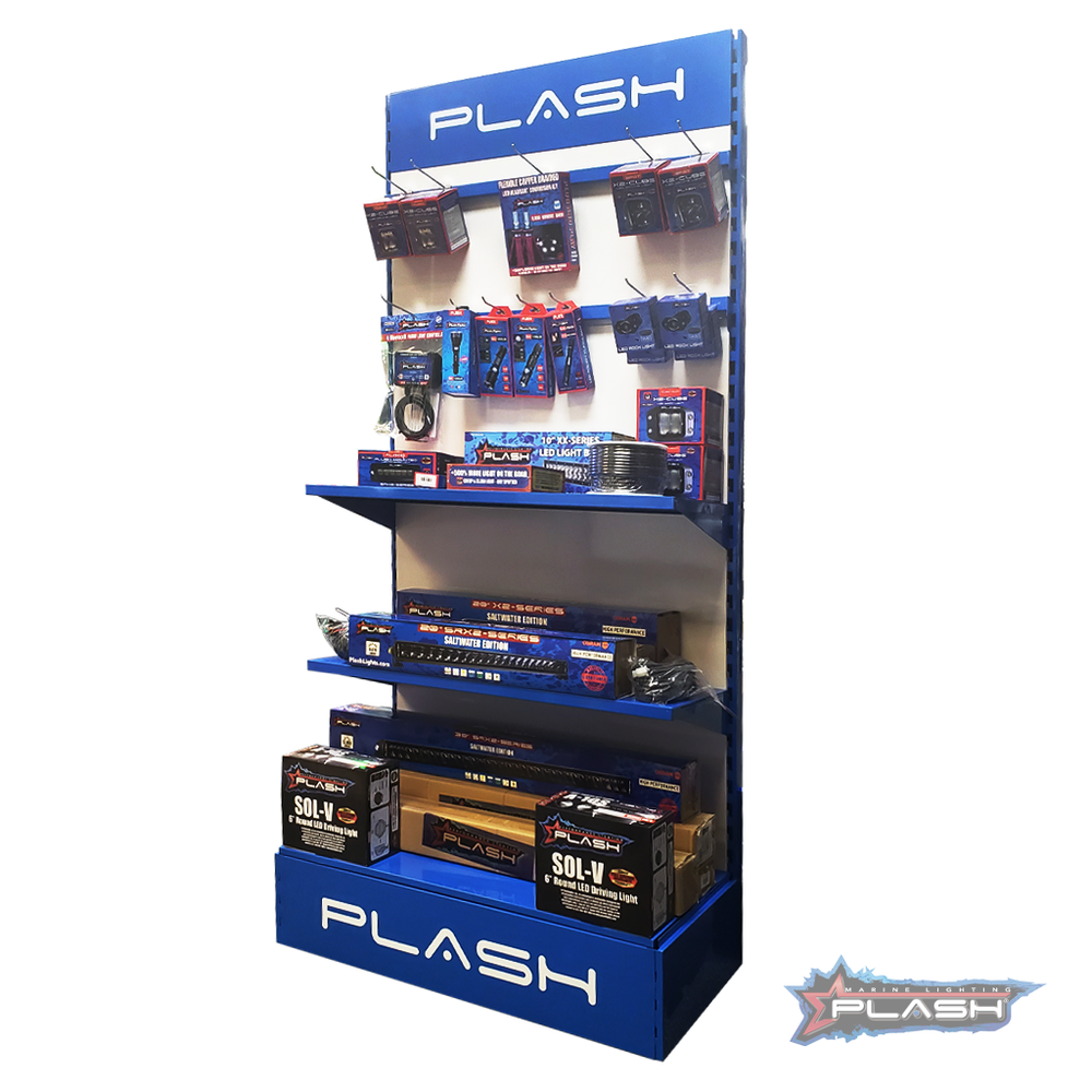 Plash LED Lighting Metal Display Rack
