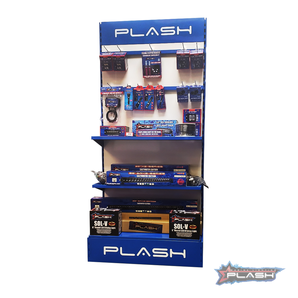 Plash LED Lighting Metal Display Rack