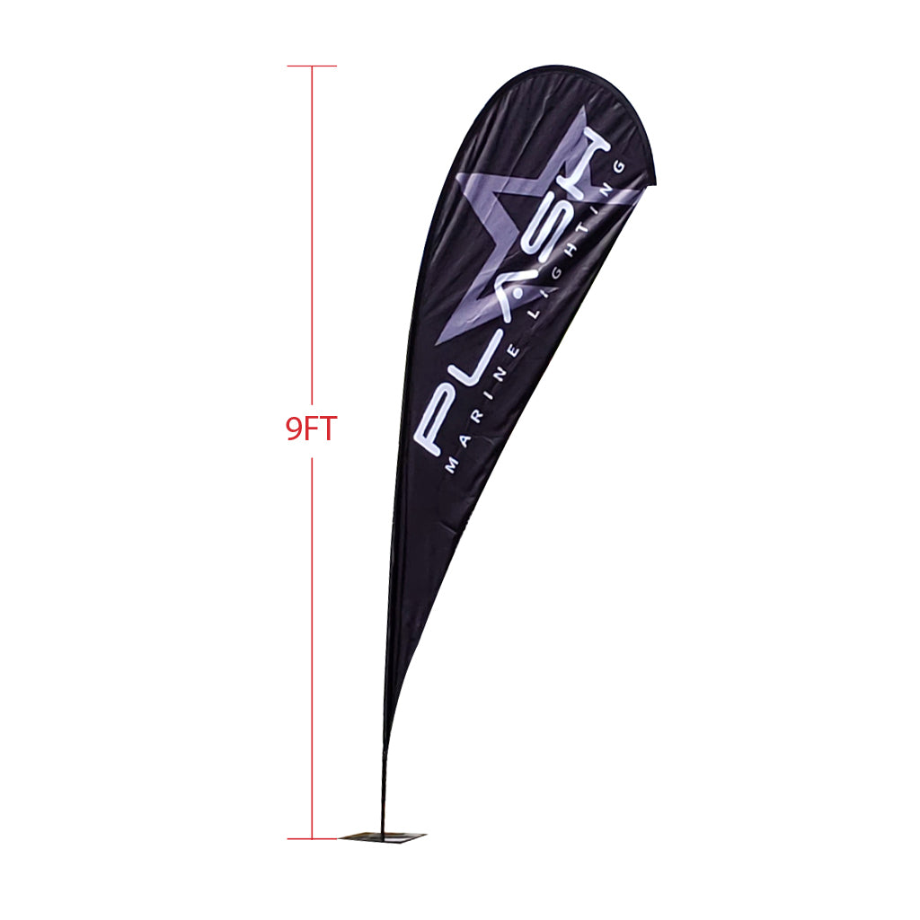 Marine LED Light POP Display | Branded Teardrop Flag | Plash