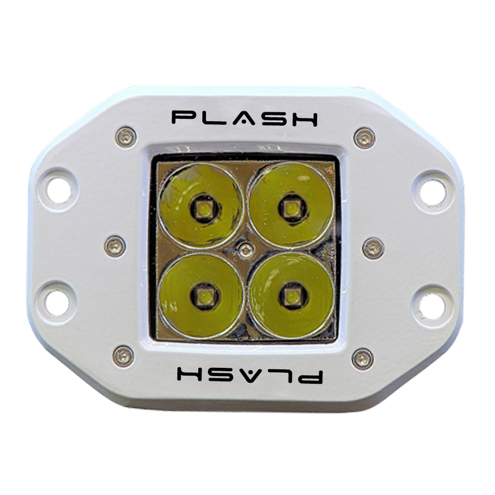 Plash | 40W Flush Mounted LED Cube Light | White Housing