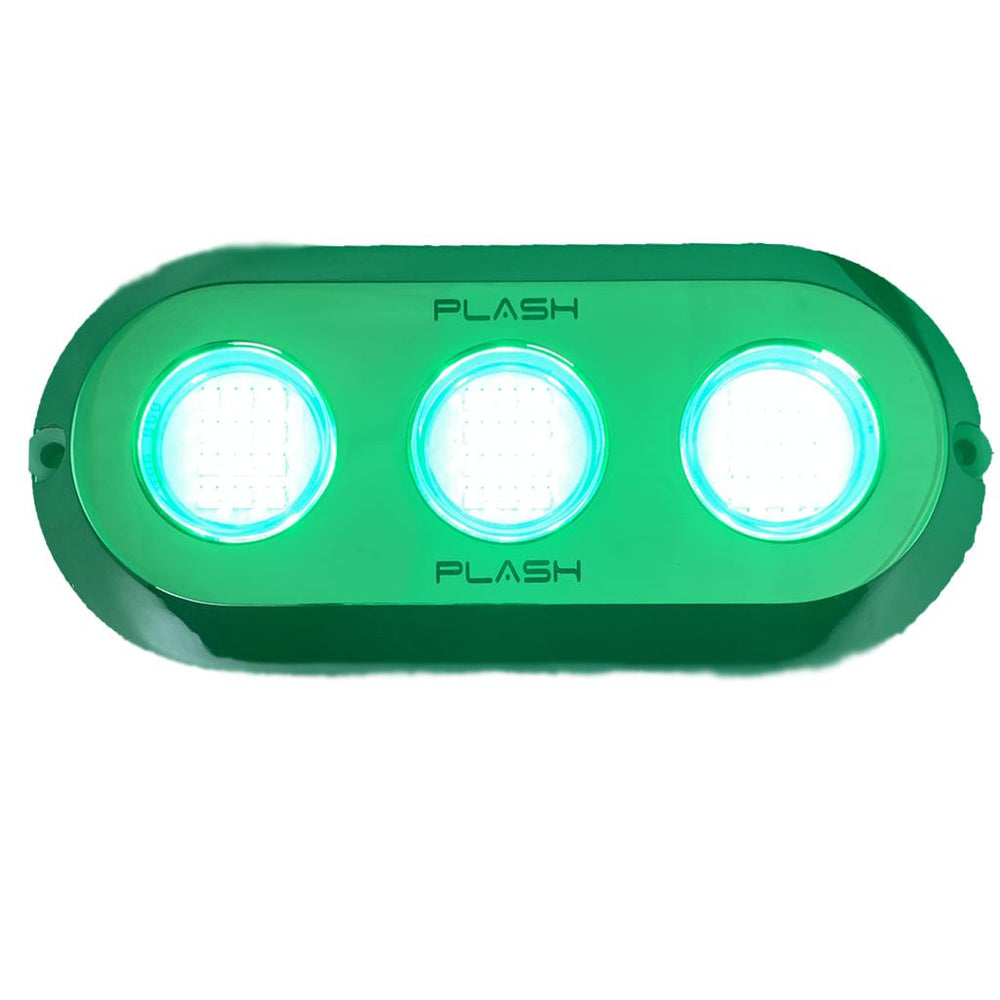 Plash | Marine Underwater Transom Lights | Green | 316 Steel