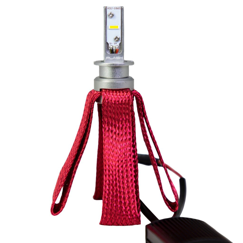 H3 Flexible Copper Braided LED Headlight Conversion Kit | PlashLights